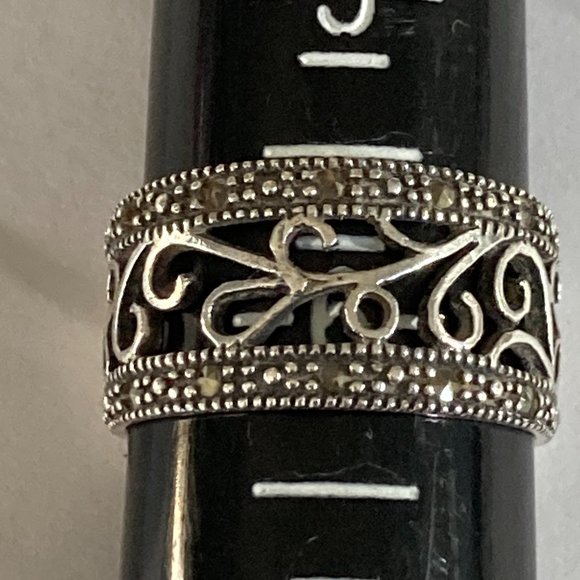 CW-X | Jewelry | Vintage Cw Filigreescroll And Marcasite On Sterling ...